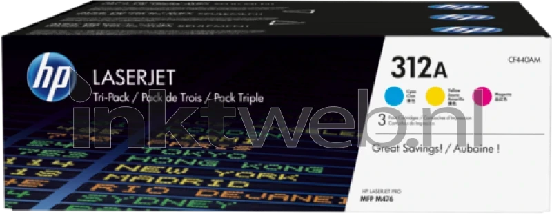 HP 312A 3-pack kleur (Origineel)