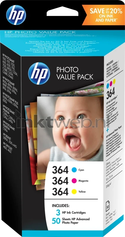 HP 364 Multipack fotovoordeel kleur (Origineel)