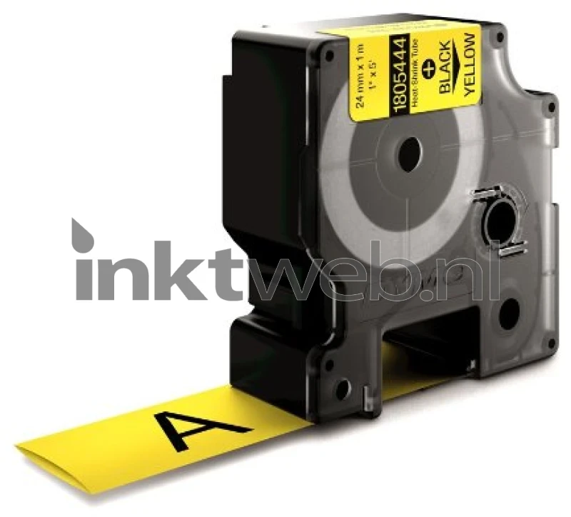 Dymo Krimpkous zwart op geel breedte 24 mm (Origineel)