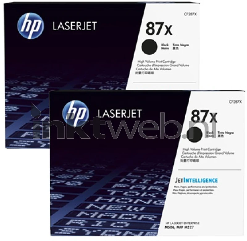 HP 87X 2-pack zwart (Origineel Hoge Capaciteit)