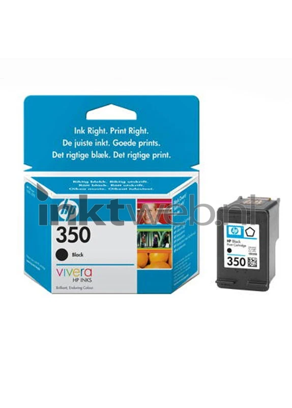HP 350 zwart cartridge | Voordelig bij Inktweb.nl