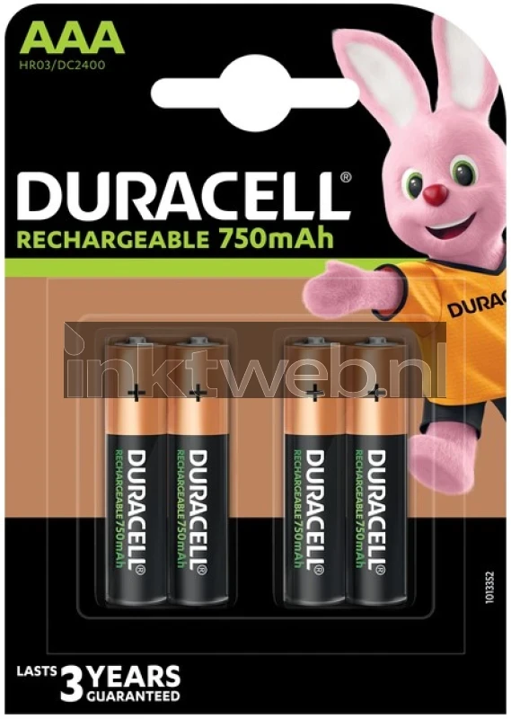 Duracell AAA Rechargeable plus 750 mAh | Voordelig bij Inktweb.nl