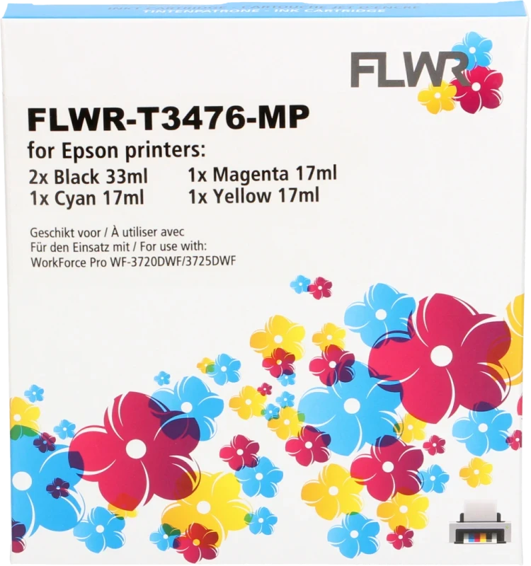 FLWR Epson 34XL Multipack zwart en kleur (Huismerk (compatible))