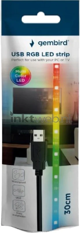 White label USB RGB Ledstrip 30cm. Multikleur (Origineel)