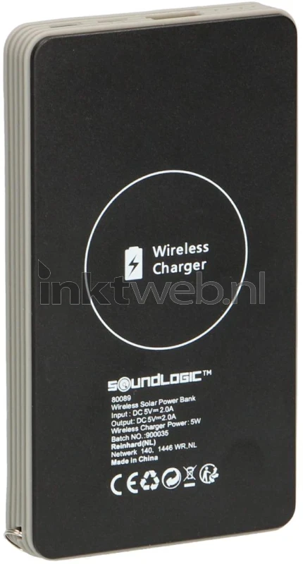 Soundlogic Solar Power Bank Wireless 5.000 mAh (Origineel)