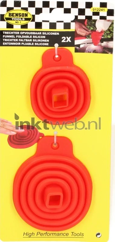 Benson Siliconen Trechter Opvouwbaar rood (Origineel)