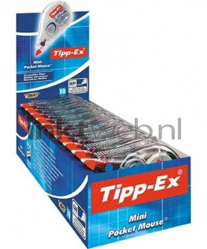 Tipp-ex mini-pocket mouse 10-pack wit (Origineel)