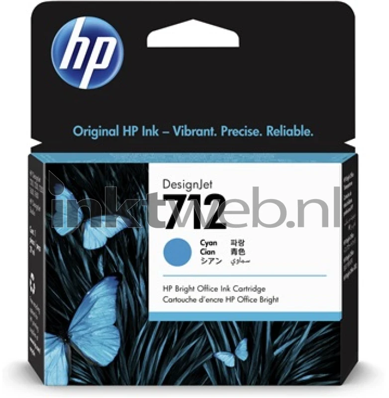 HP 712 cyaan cartridge | Voordelig bij Inktweb.nl