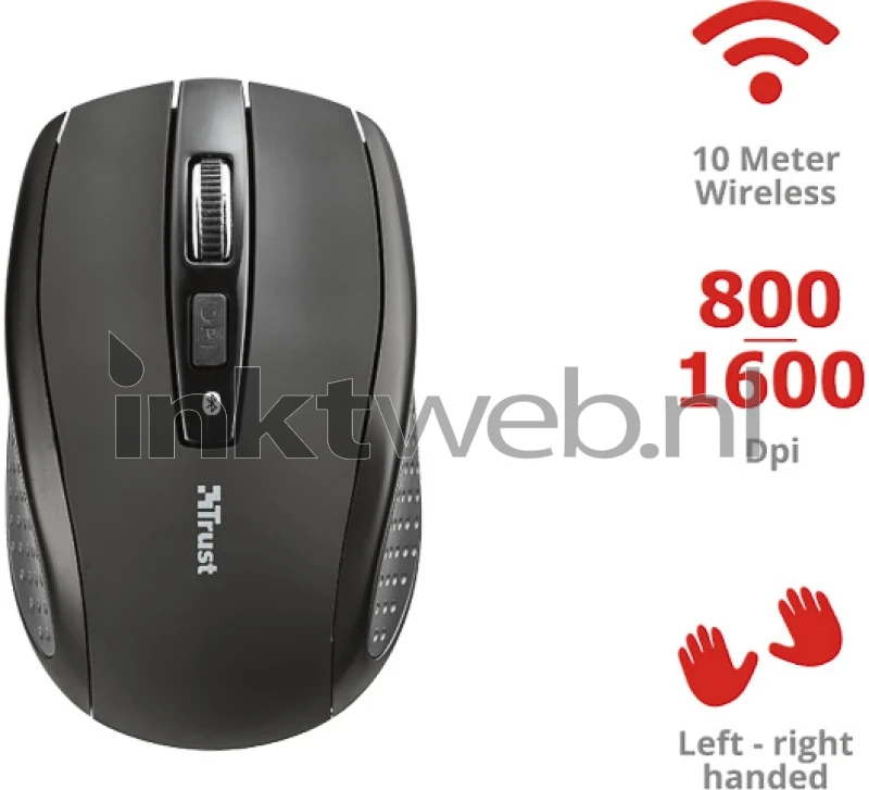 Trust Siano muis bluetooth zwart (Origineel)