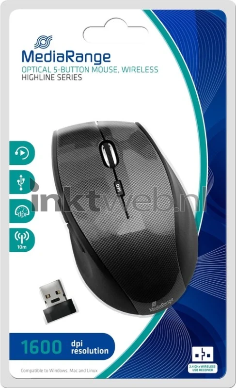 MediaRange Draadloze muis met 5 knoppen (Origineel)