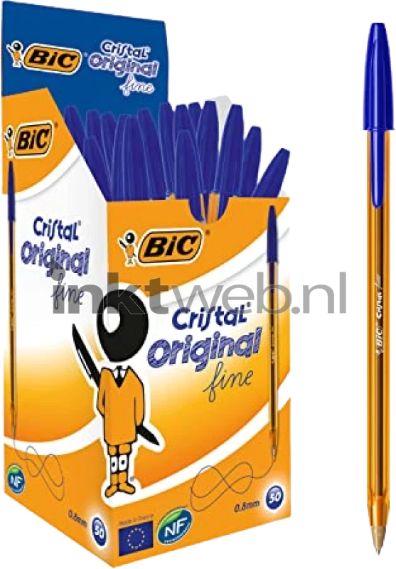 BIC Cristal Fine Balpen 0,8mm Blauw 50 stuks (Origineel)
