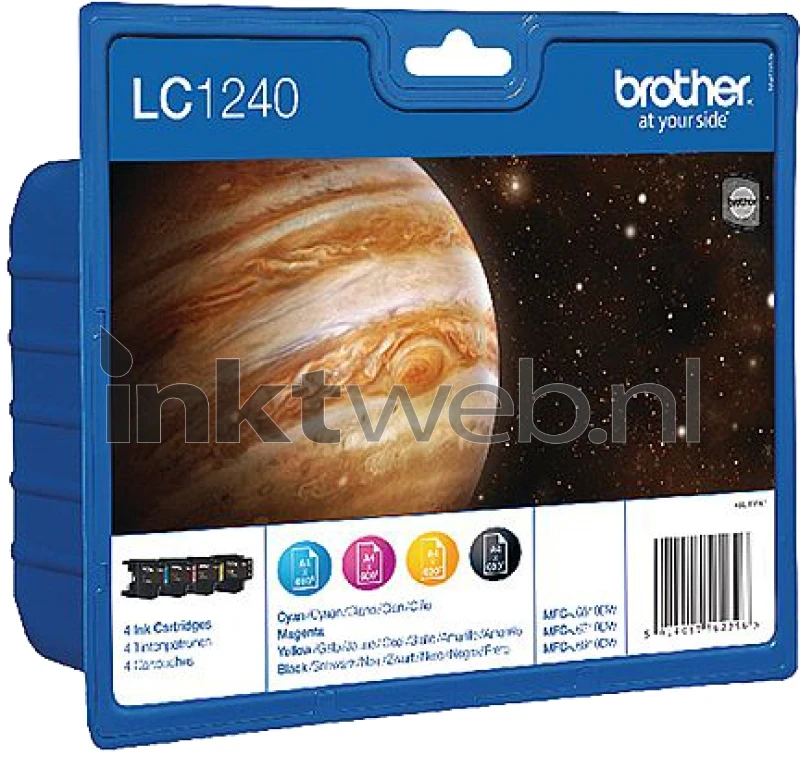 Brother LC-1240 Multipack zwart en kleur (Origineel Hoge Capaciteit)