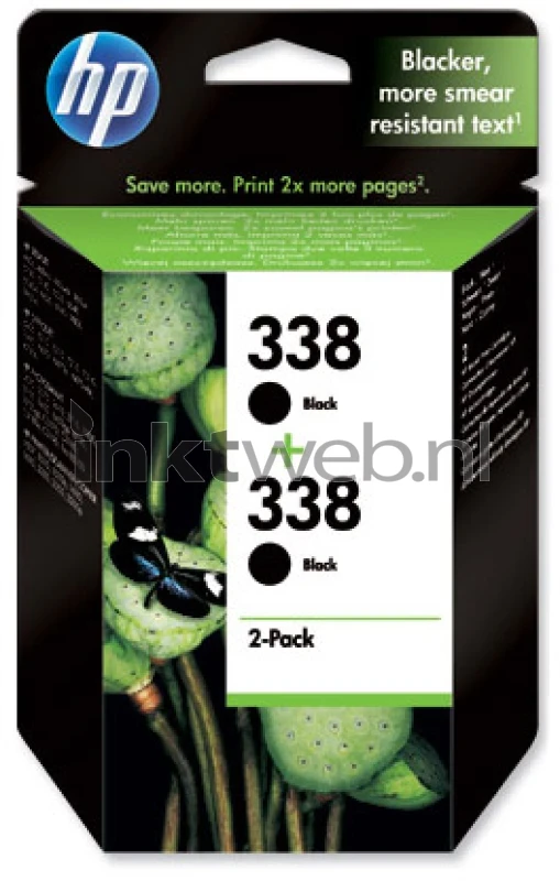 HP 338 Twin-Pack zwart (Origineel)