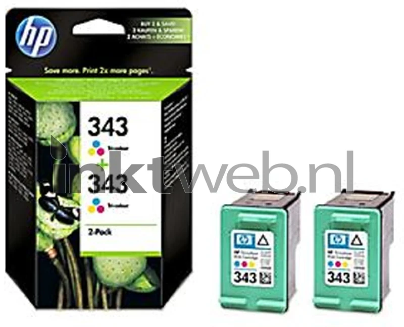HP 343 Twinpack kleur (Origineel)