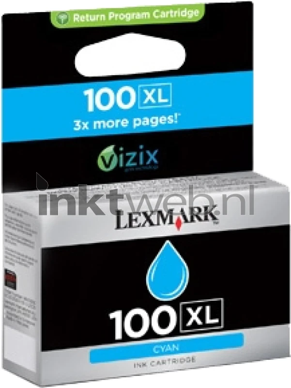 Lexmark 100XL cyaan | Voordelig bij Inktweb.nl