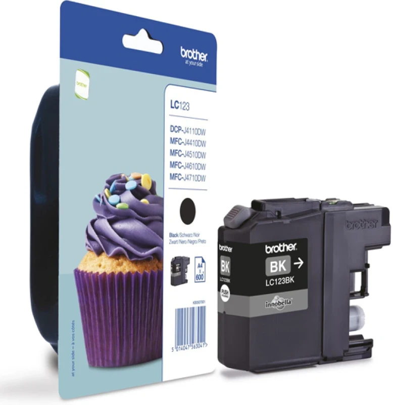 Brother LC-123BK zwart (Origineel Hoge Capaciteit) - Inktweb.nl